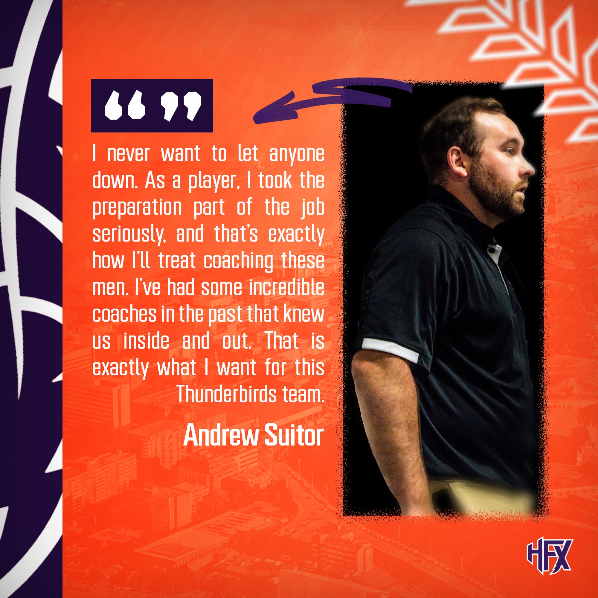 Get to Know: Defensive Coordinator Andrew Suitor | Halifax Thunderbirds